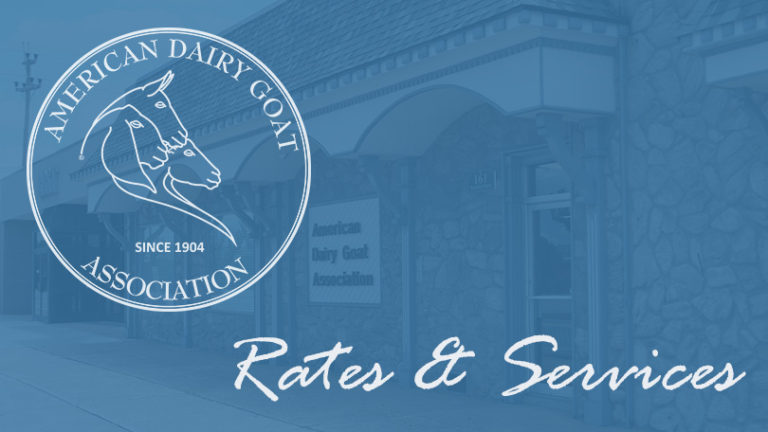 Rates and Services - American Dairy Goat Association - ADGA